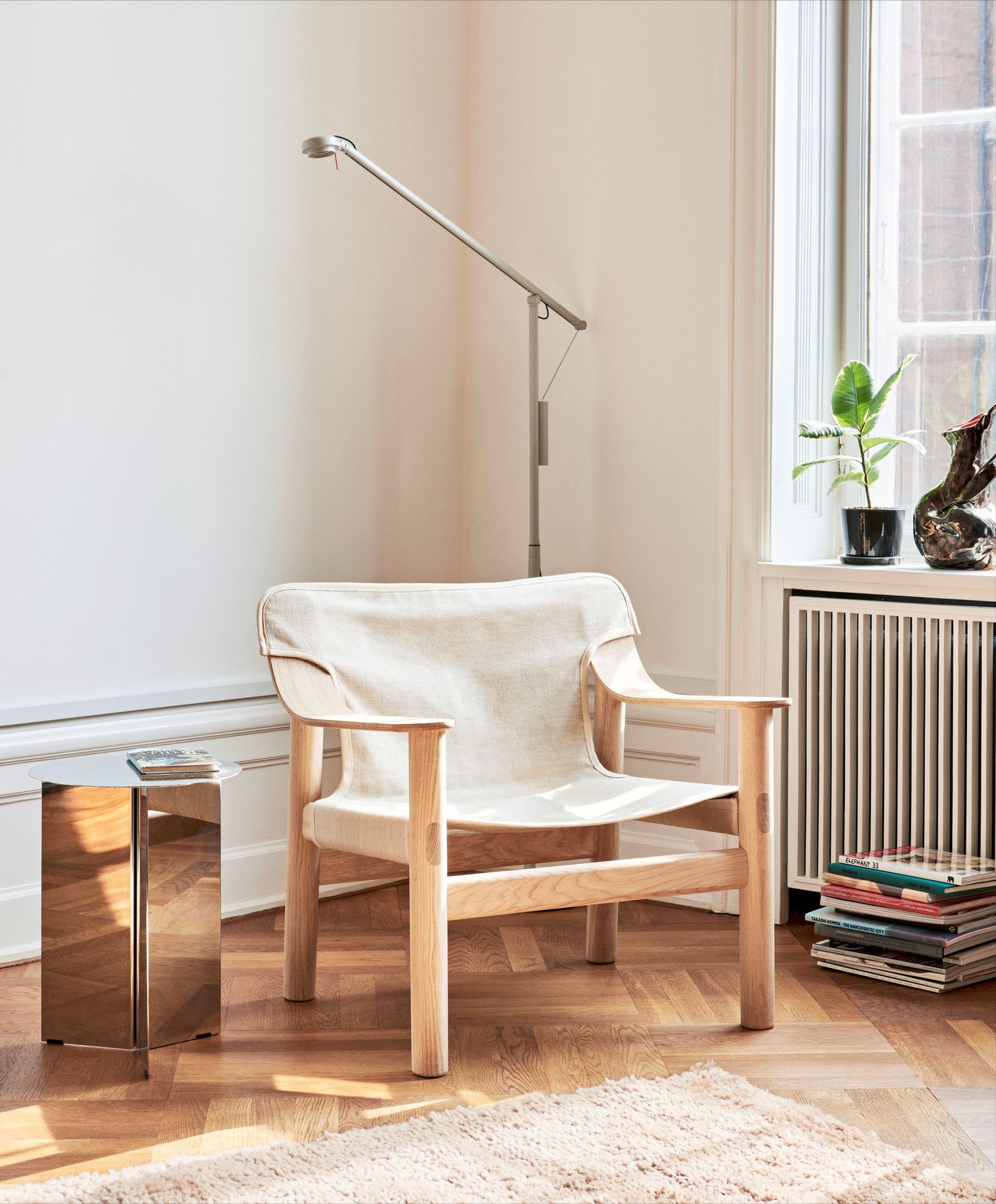 Canvas easy chair with armrests BERNARD CANVAS By Hay design Shane Schneck