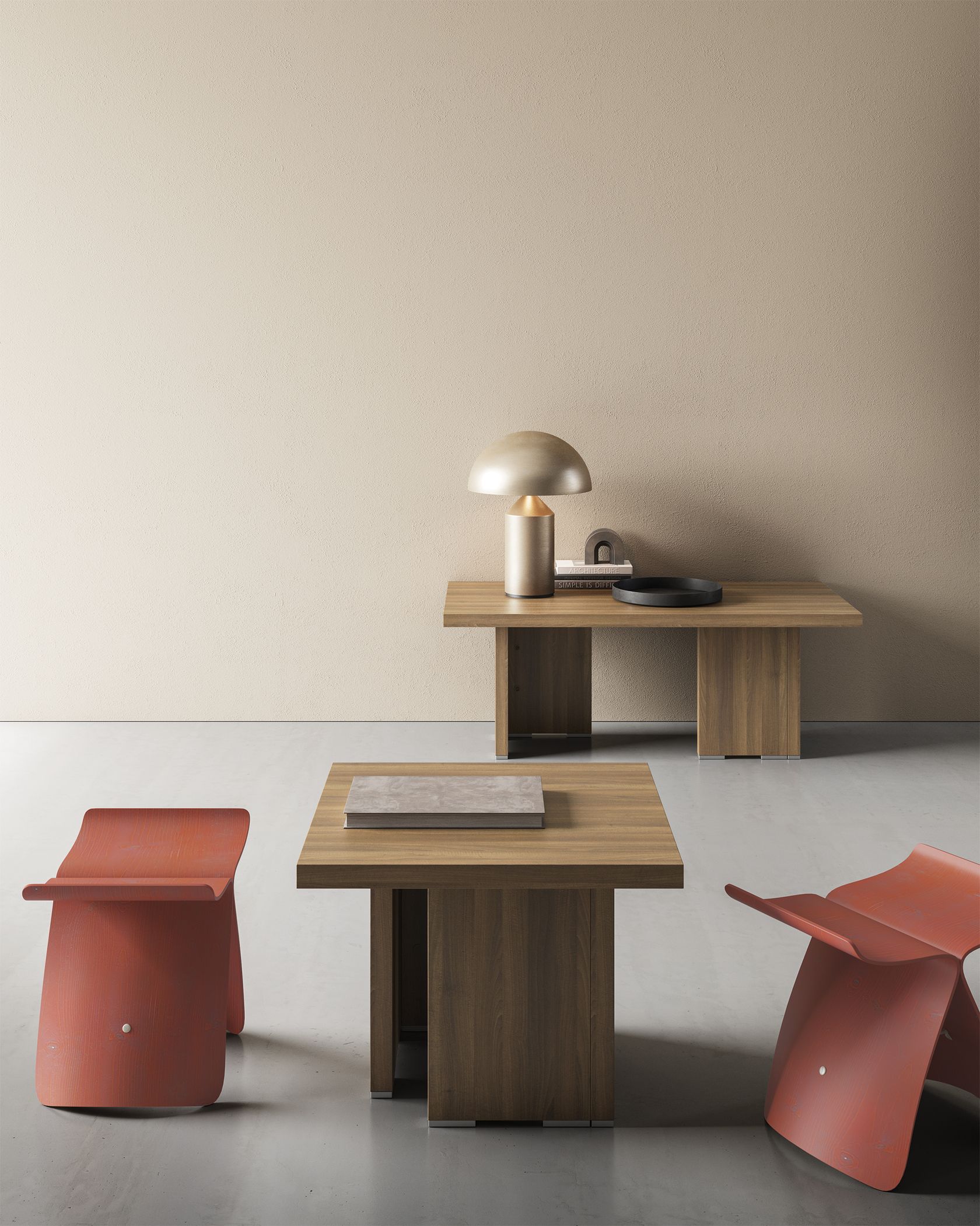 Bistro side table Rectangular wooden high side table By DVO