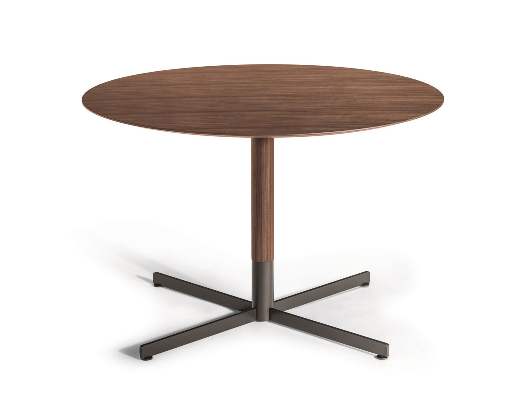 BOB BISTROT Round walnut high side table By Poltrona Frau | design Jean ...