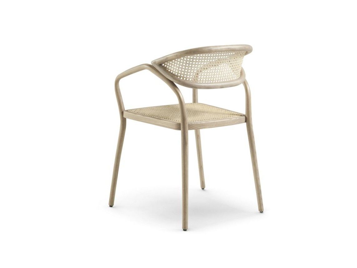 Chair with armrests in ash and Vienna straw BOHEME By Roche Bobois ...