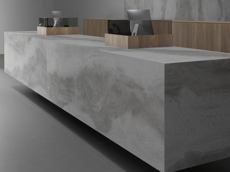 Porcelain stoneware kitchen worktop BOREAL ITOPKER iTOPKer countertops ...