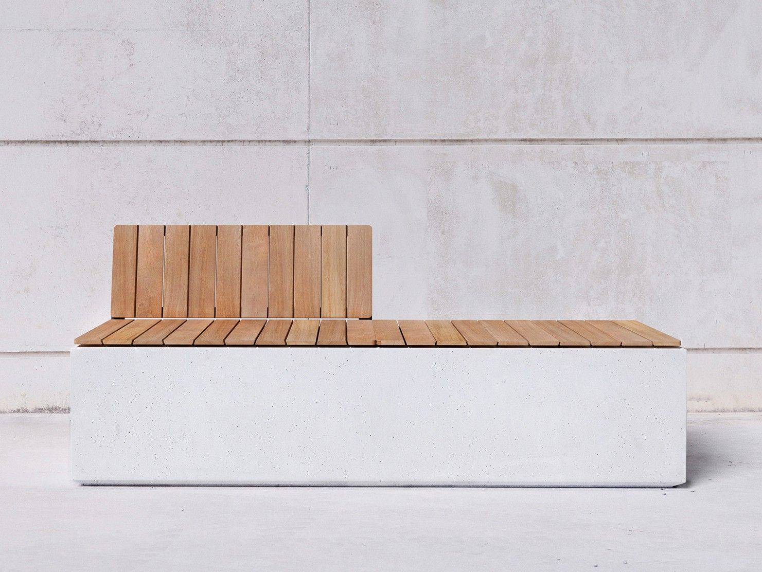 Banco modular de betão com encosto BOX WB Coleção Basic By SIT design ...