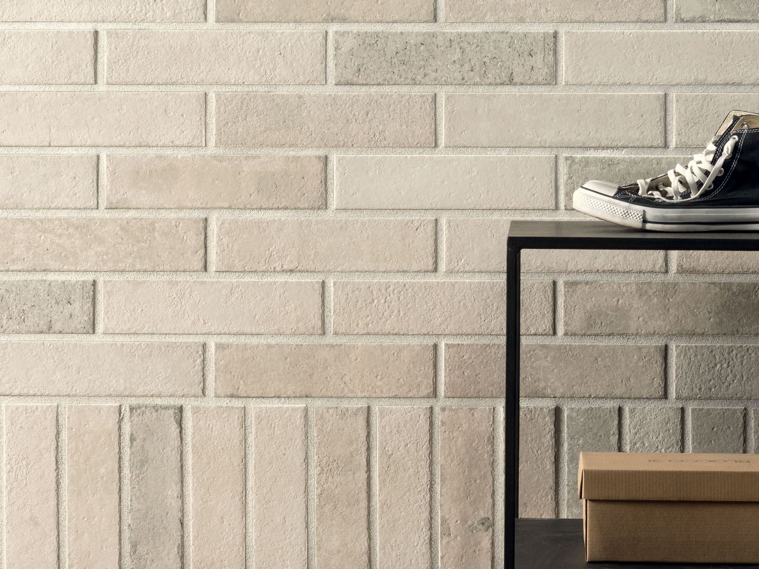 Full-body porcelain stoneware wall/floor tiles BRICKLANE WHITE ...