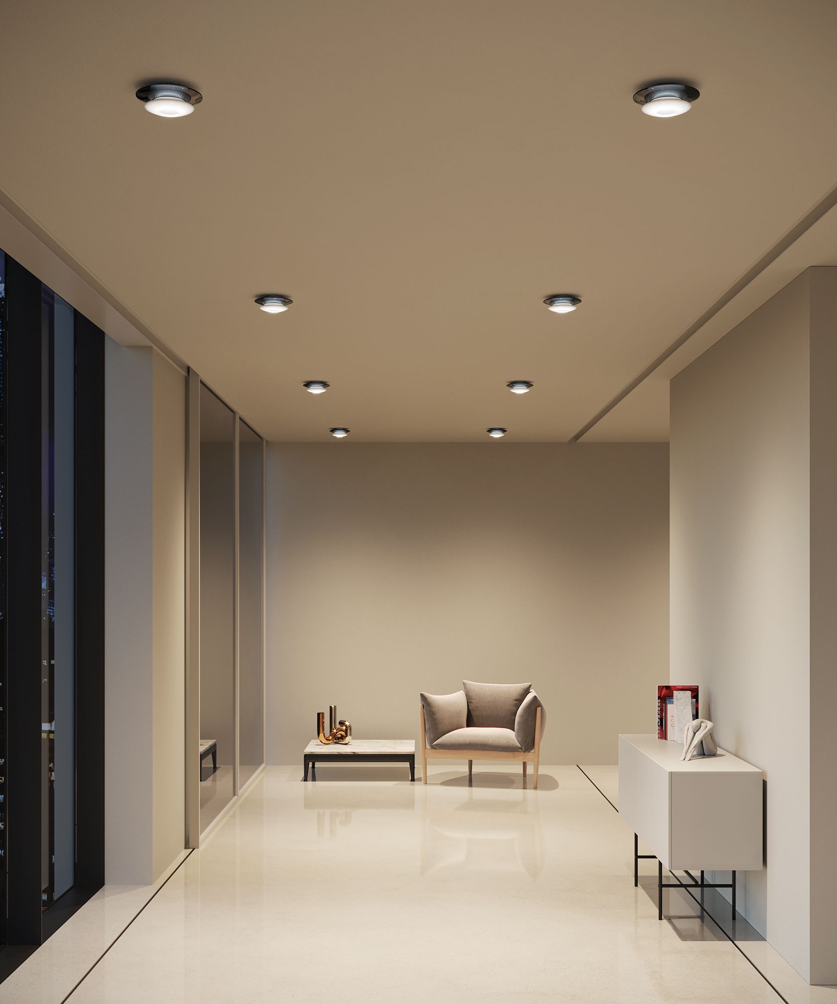 LED round recessed glass spotlight BRINA By Italamp design Paolo De ...