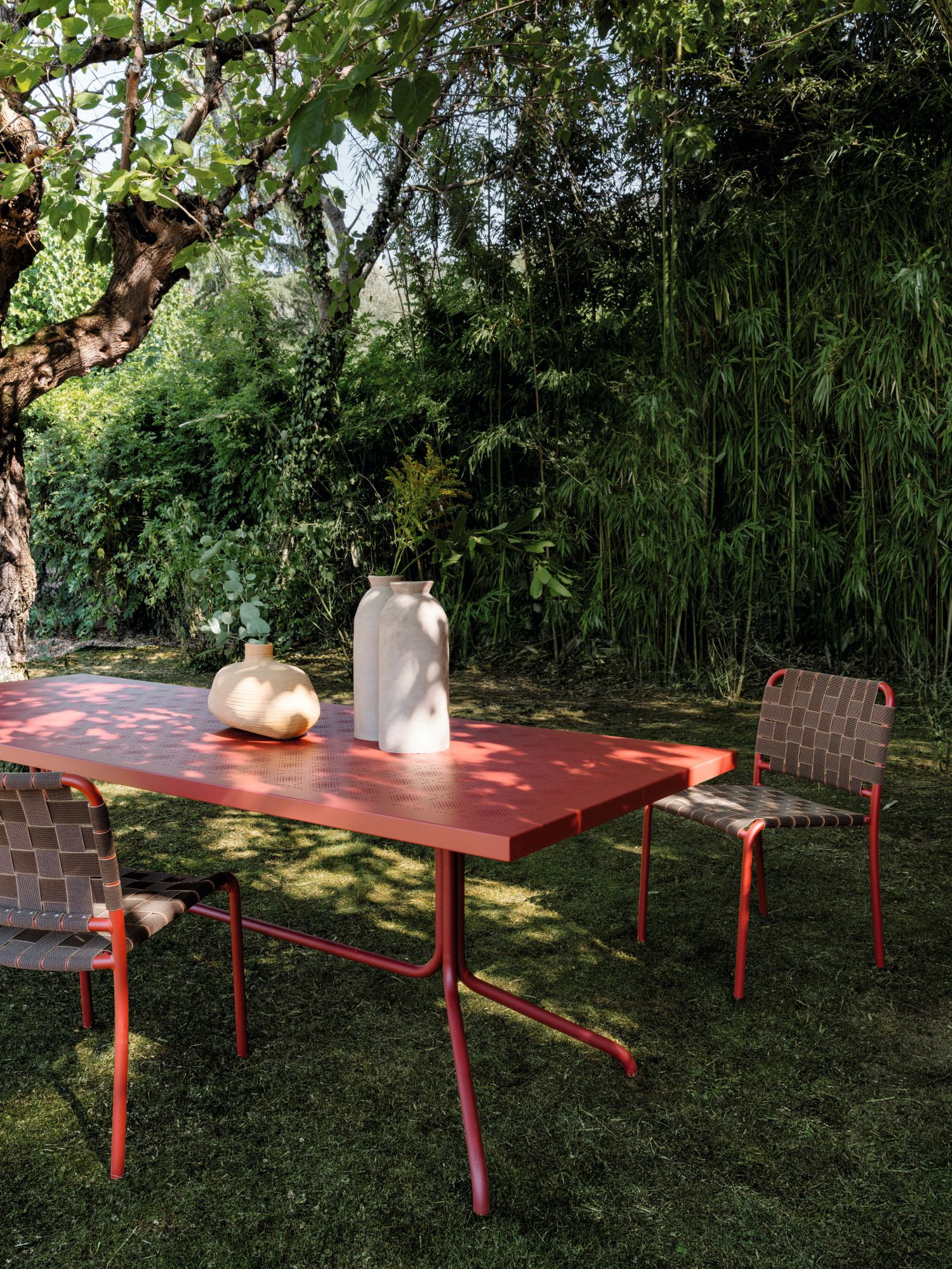 BRISE 33/34 Rectangular garden table with perforated plate top By ...