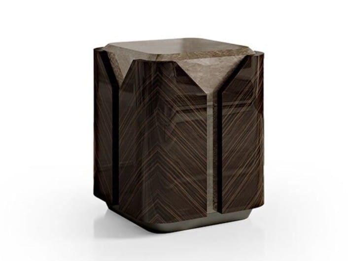 BRODY Square ebony coffee table By Cafedesart