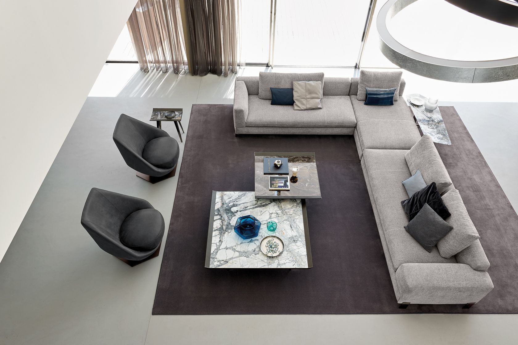 BROWN SUGAR | Corner sofa Corner fabric sofa By Arketipo | design Mauro Lipparini