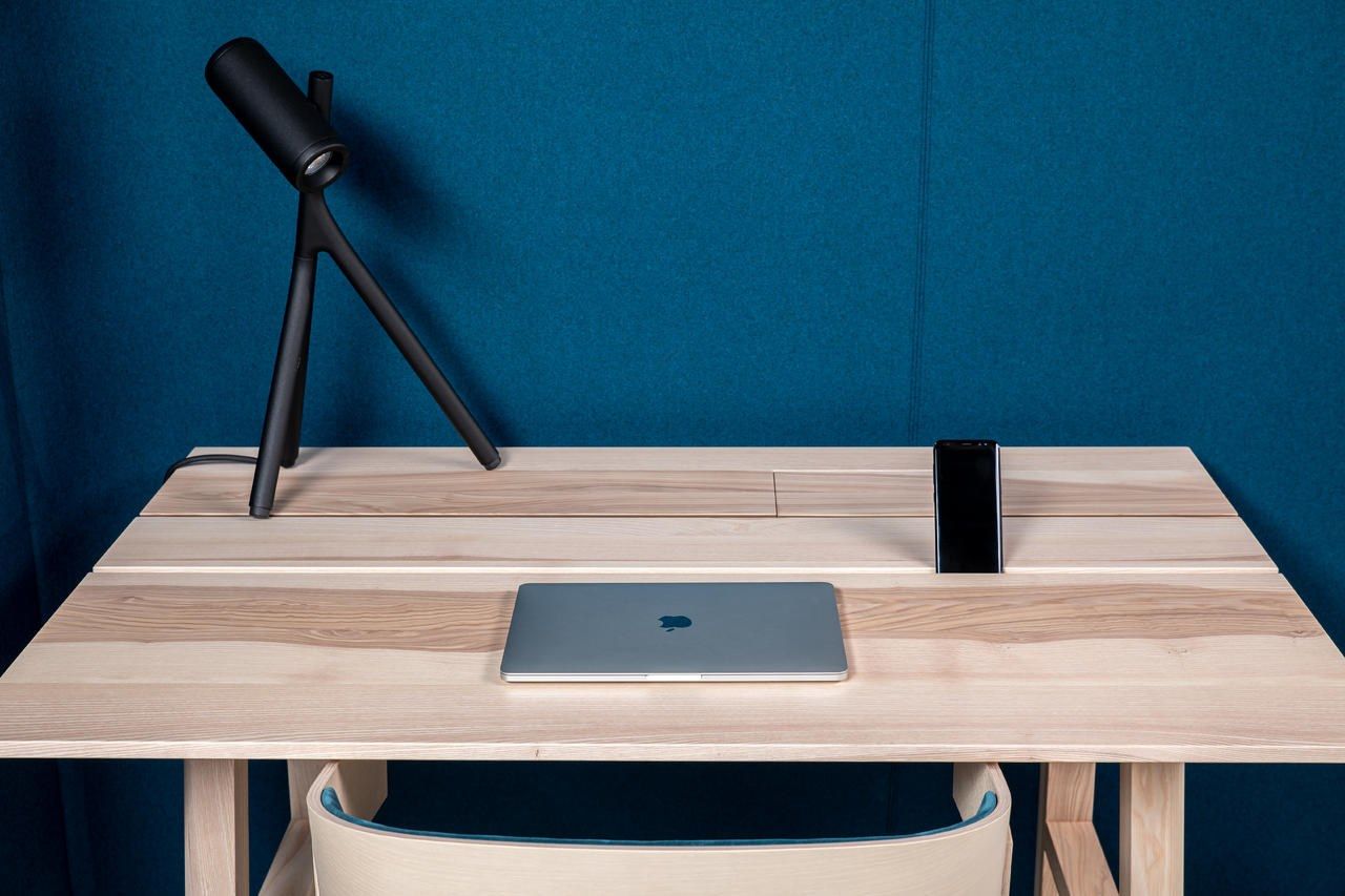 Rectangular wooden workstation desk BuzziPicNic Desk BuzziPicNic ...