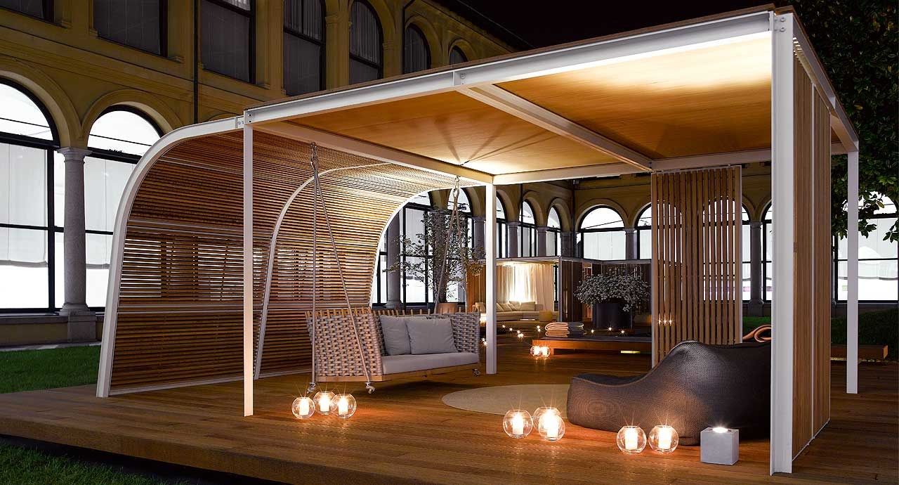 Wooden gazebo CABANNE MODULO VERANDA By Paola Lenti design Bestetti ...