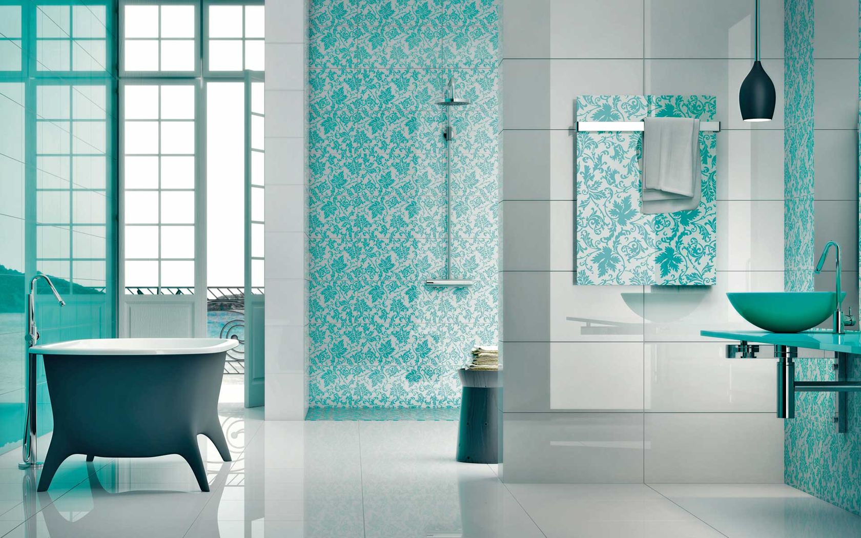 Electric vertical wall-mounted glass decorative radiator CALDO VETRO ...