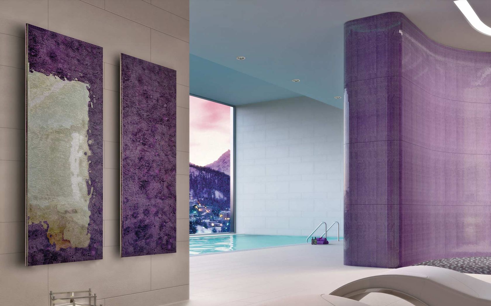 Electric vertical wall-mounted glass decorative radiator CALDO VETRO ...