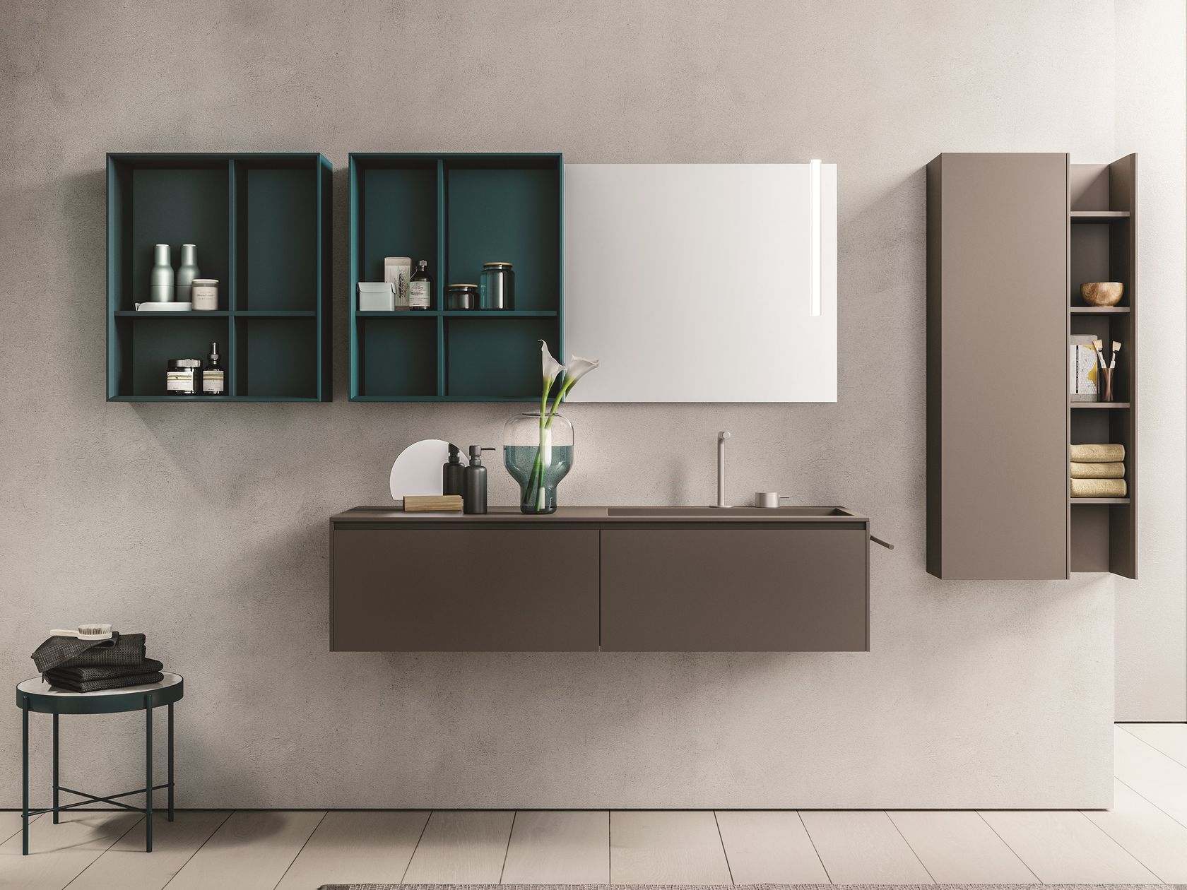 Vanity unit with drawers CALIX - COMPOSITION XL 11 By NOVELLO design ...