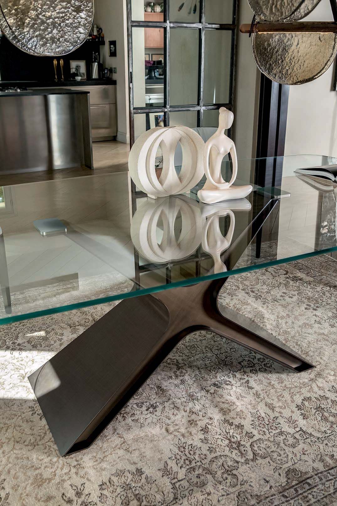CALLIOPE XXL | Glass table By Tonin Casa design Angelo Tomaiuolo