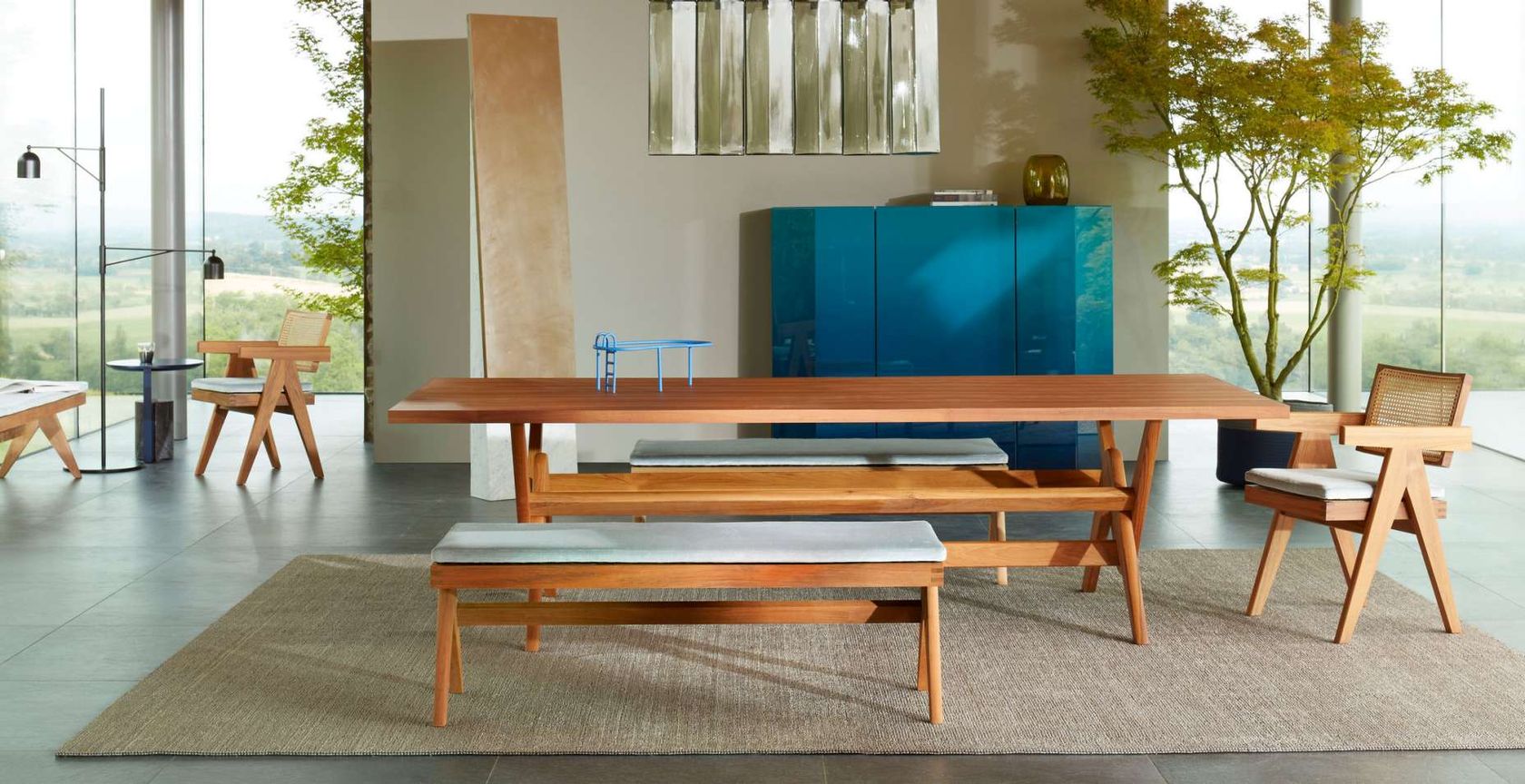 CAPITOL COMPLEX Vienna straw chair with armrests By Cassina