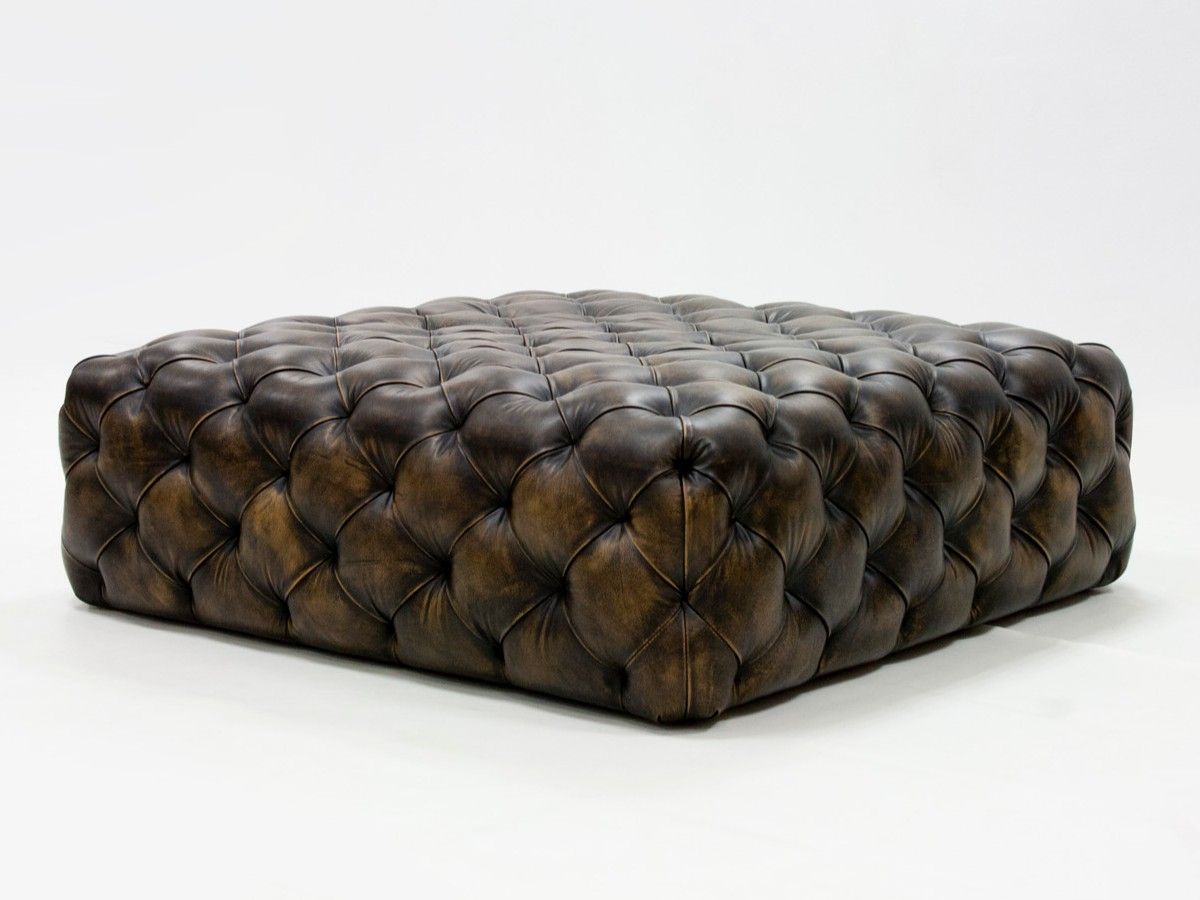 CAPITON CONTEMPORAIN | Pouf in pelle By Crearte Collections