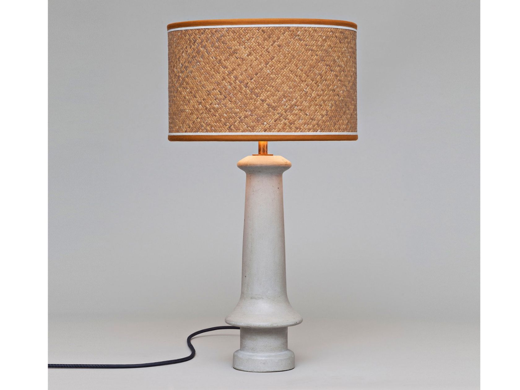 CEMENT | Rattan table lamp By SERVOMUTO