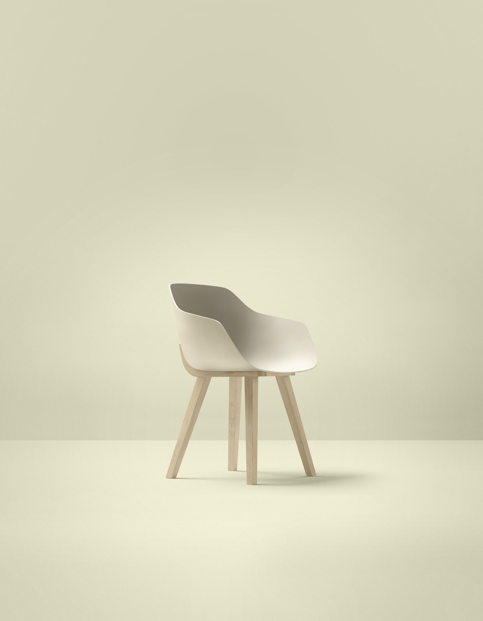 KUSKOA BI Eco plastic chair with armrests By ALKI | design Iratzoki Lizaso