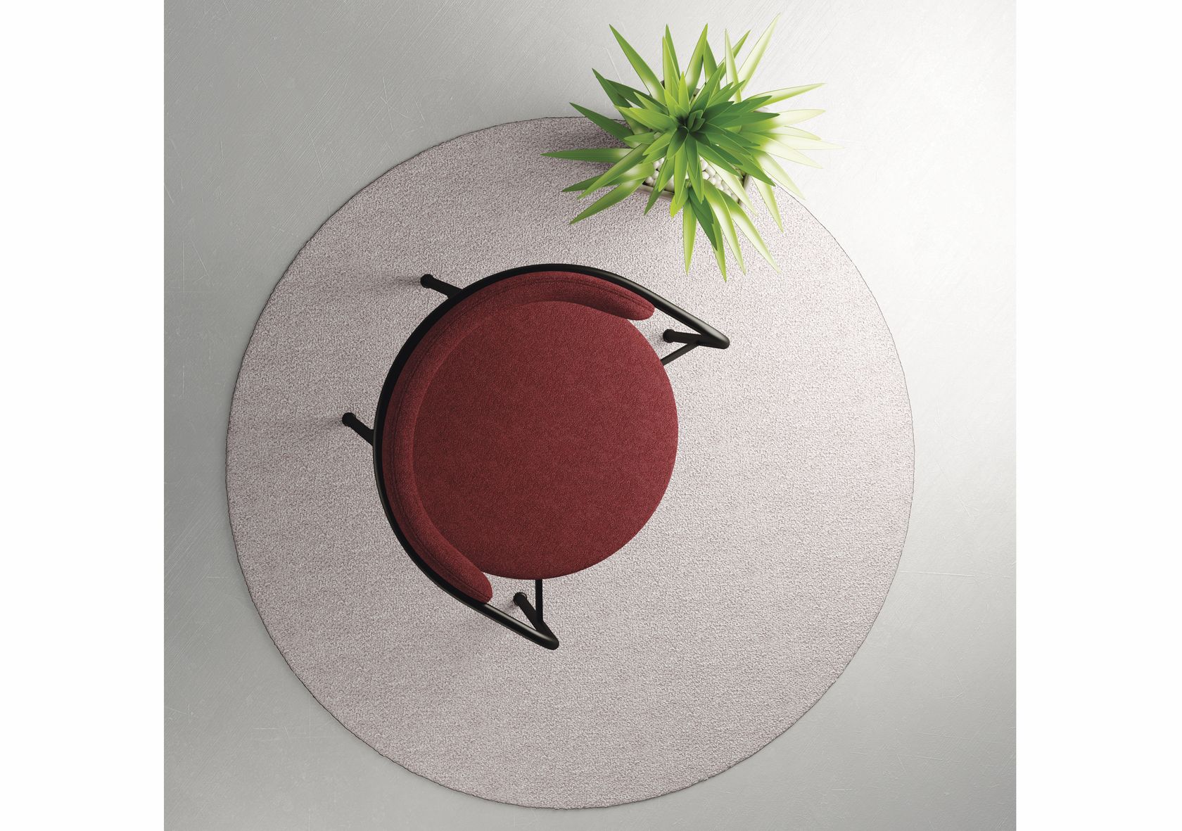 GIOTTO Upholstered fabric chair with armrests By JOB’S