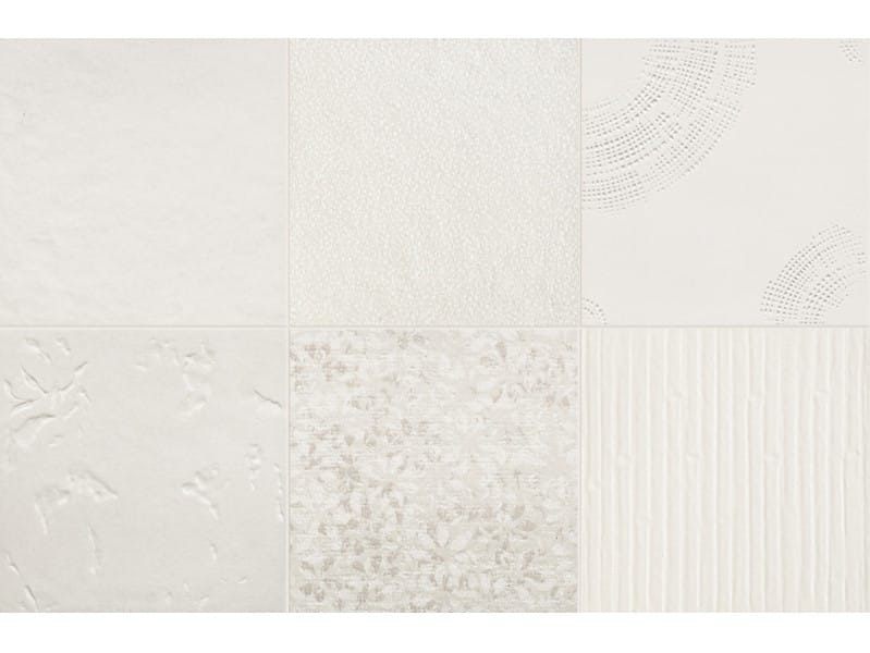 CHYMIA MIX 1 WHITE Glazed porcelain stoneware wall/floor tiles By ...