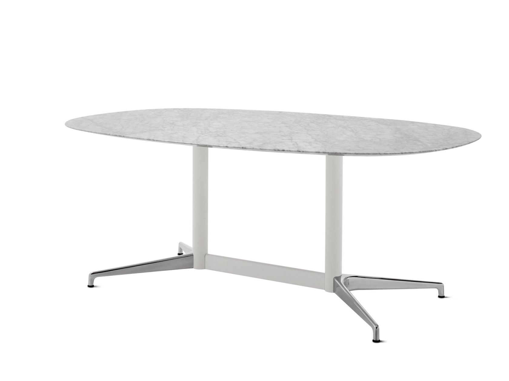 Oval marble meeting table with cable management CIVIC | Marble meeting ...