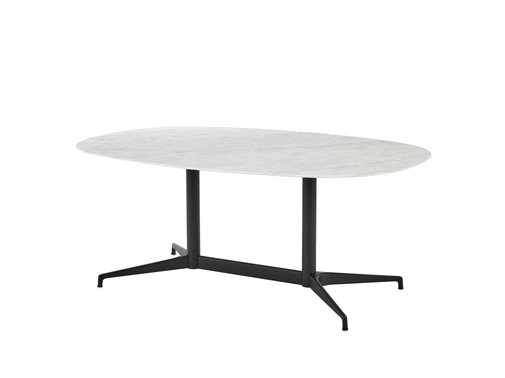 Oval marble meeting table with cable management CIVIC | Marble meeting ...