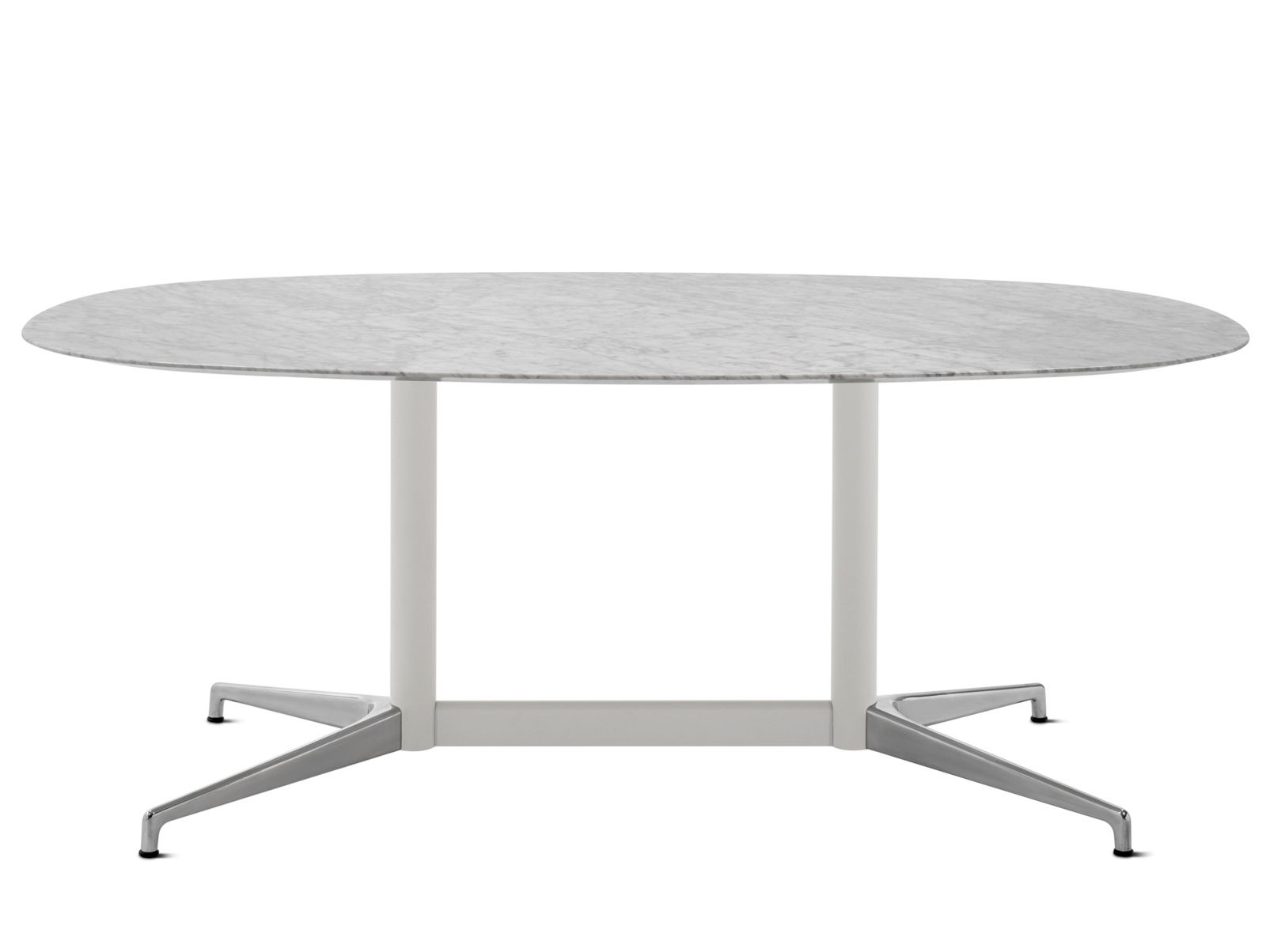Oval marble meeting table with cable management CIVIC | Marble meeting ...