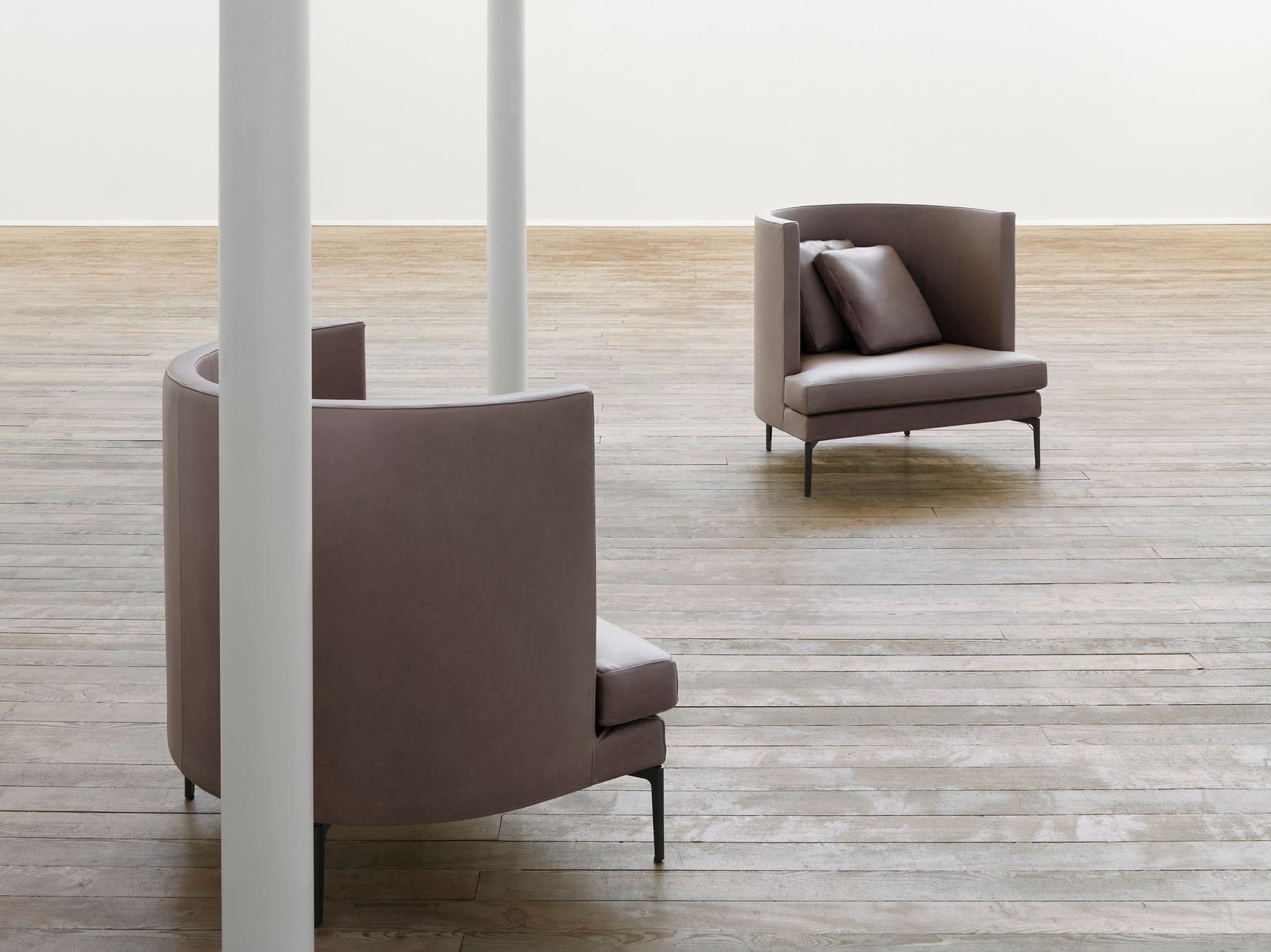 CLAN | Leather armchair Leather armchair with armrests By Living Divani ...