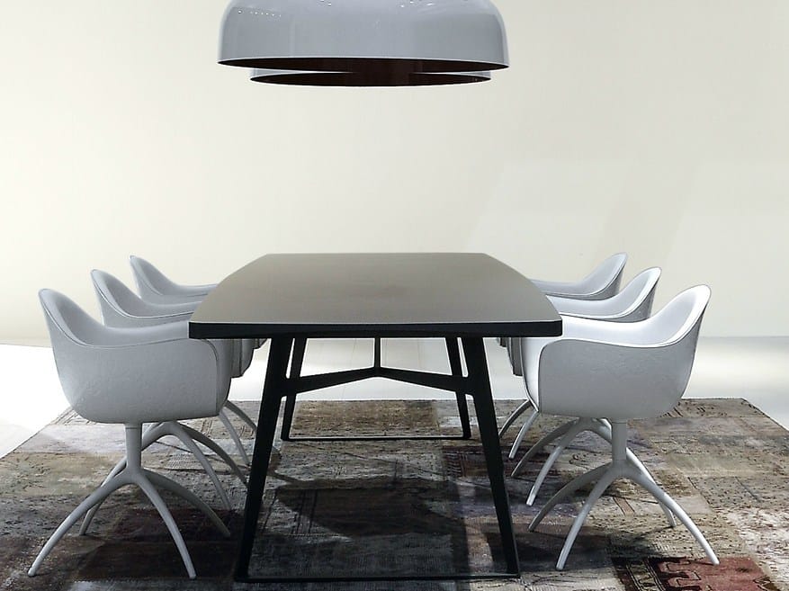 Rectangular wood veneer table CLIPPER | Table By poliform design Carlo ...