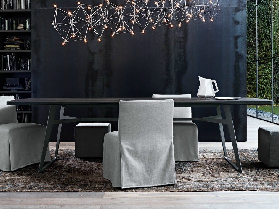 Rectangular wood veneer table CLIPPER | Table By poliform design Carlo ...