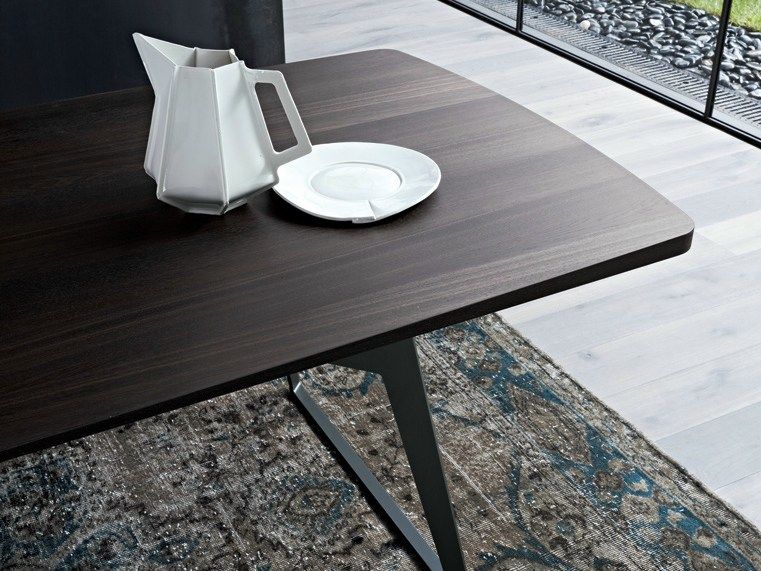 Rectangular wood veneer table CLIPPER | Table By poliform design Carlo ...