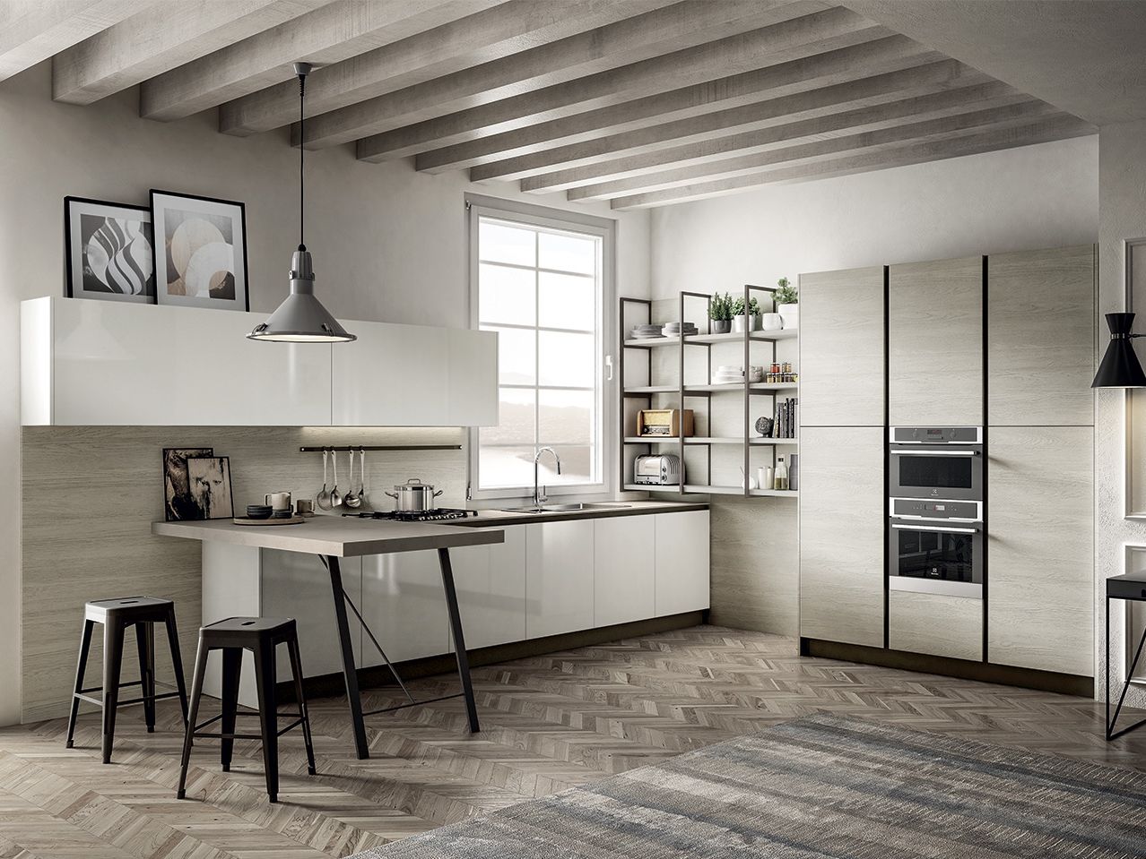 CLOE | Kitchen with peninsula By ARREDO 3