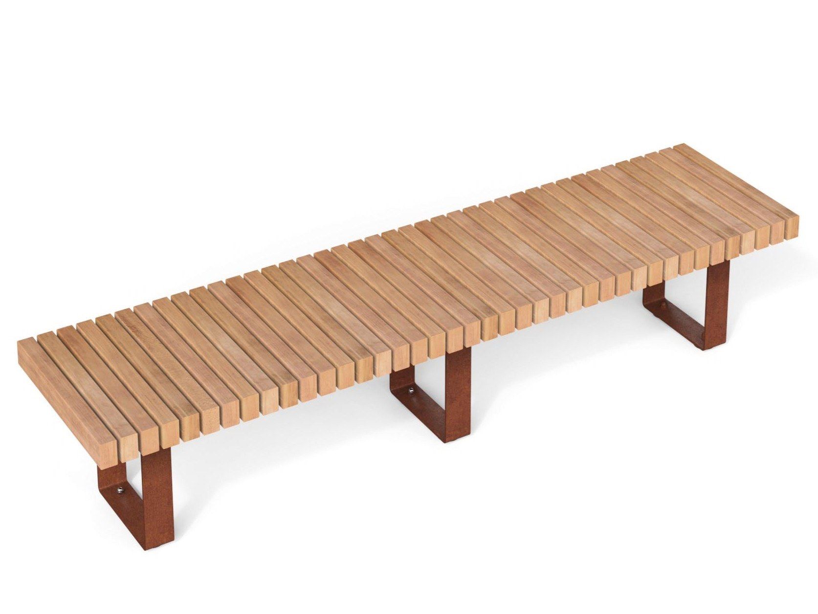 COBRA CV | CO Backless wooden bench By Metalco | design Massimo Tasca