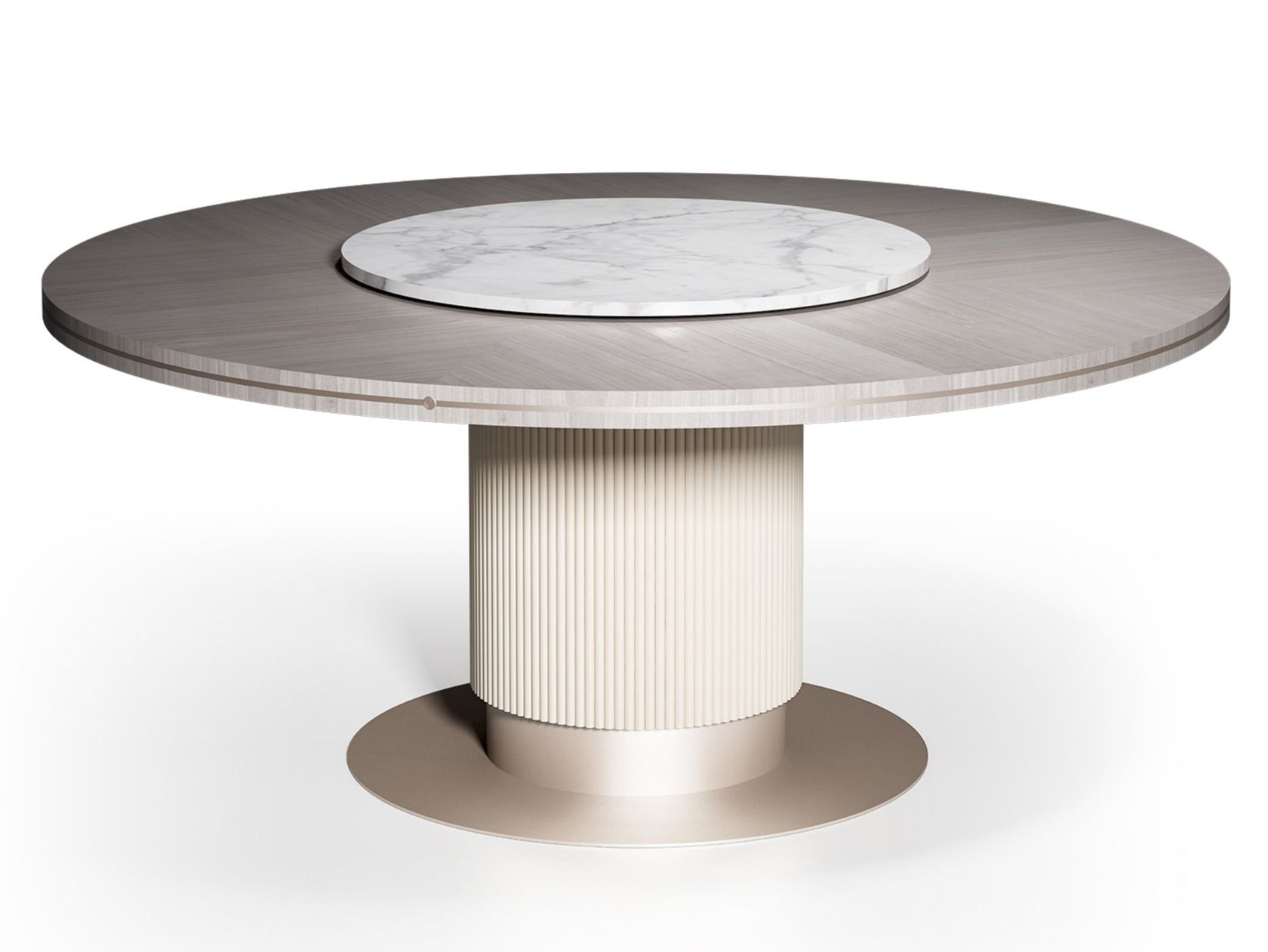 COCOON Round Calacatta marble and wooden table By CPRN HOMOOD | design ...