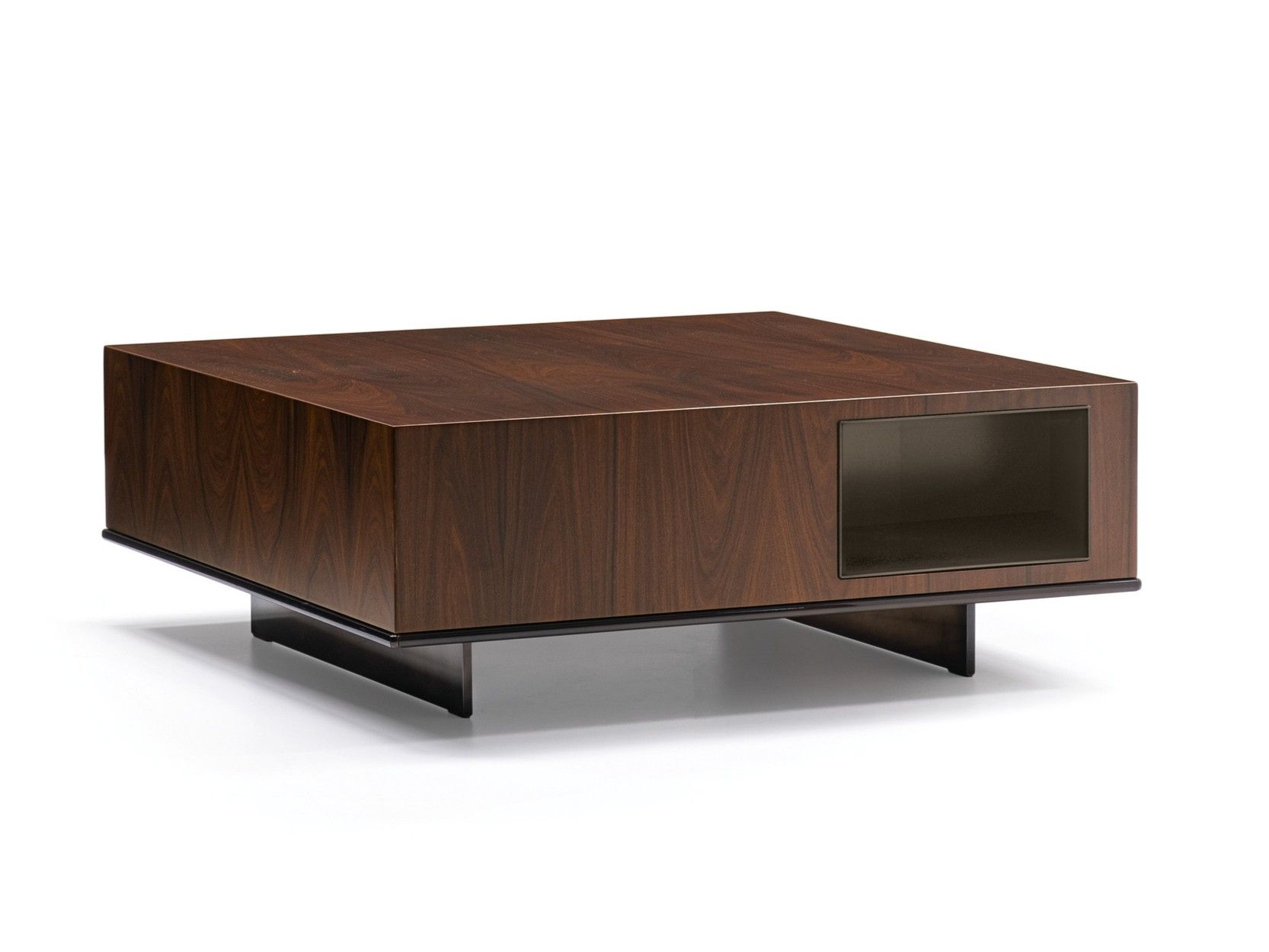 ROGER Square low wooden coffee table for living room By Minotti ...