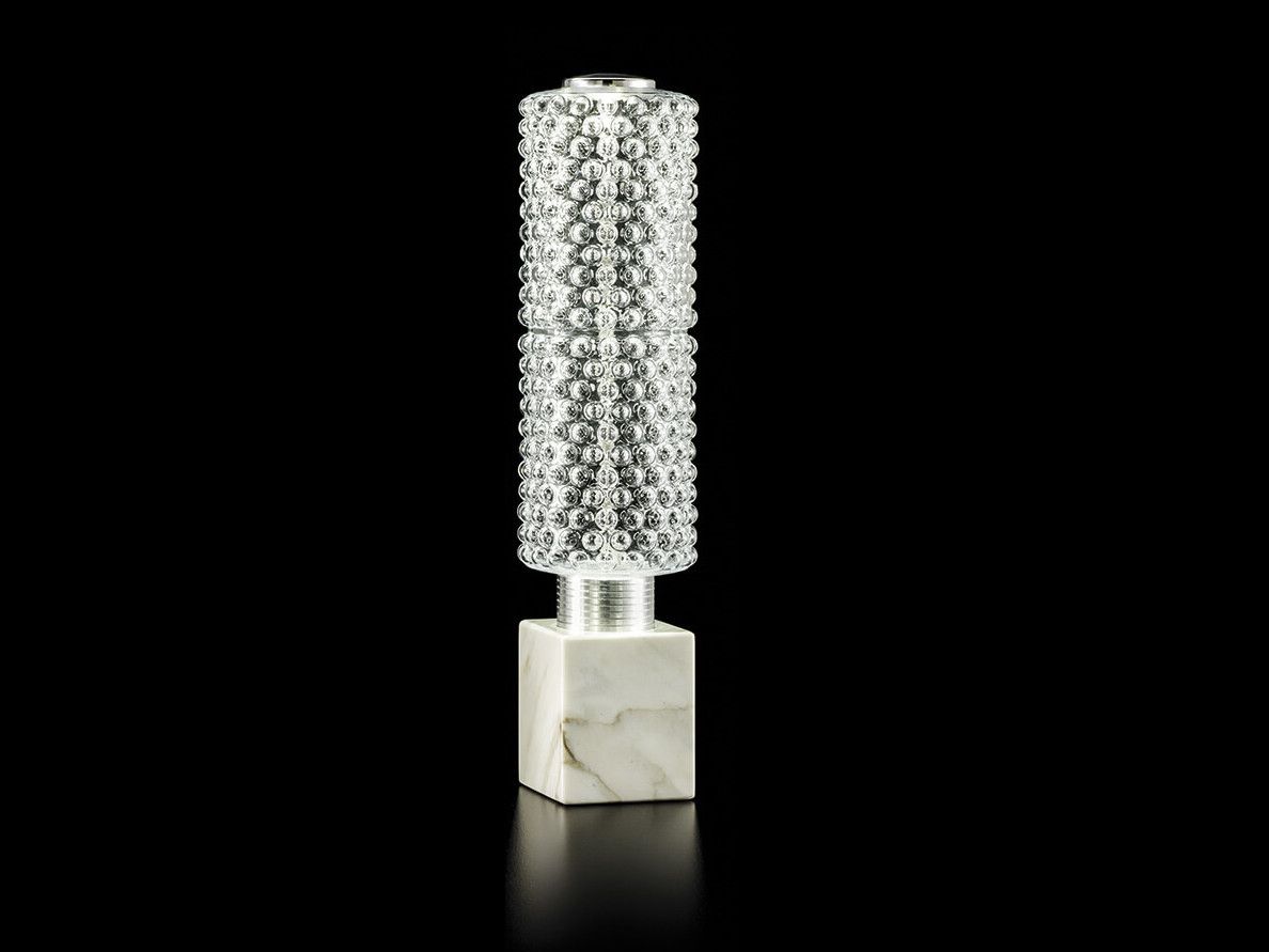 COLLIER T1800/LP2 | Table lamp LED glass table lamp with marble base By ...