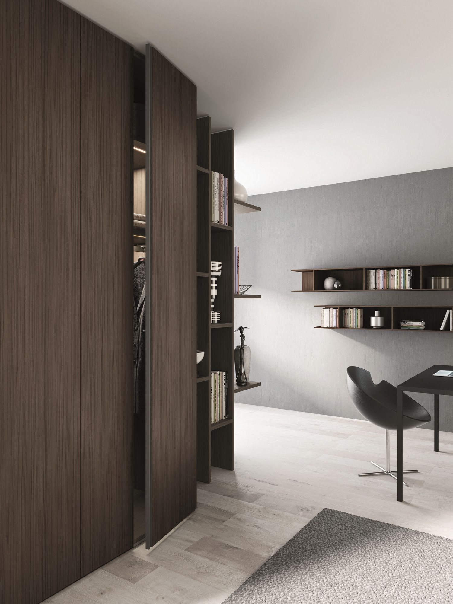 Wooden wardrobe with drawers COMBI SYSTEM Z759 COMBI SYSTEM Collection ...