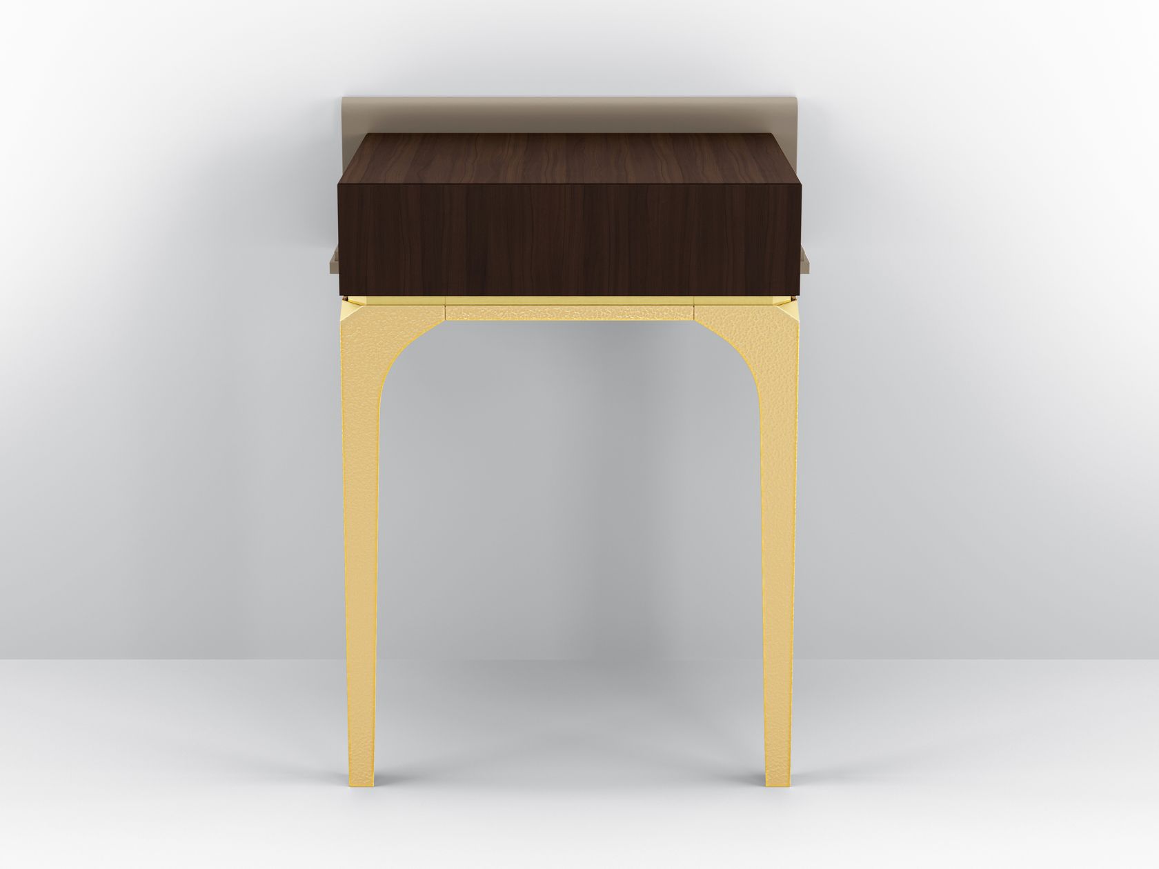 WANDA Walnut console table with drawer By BRUNO ZAMPA