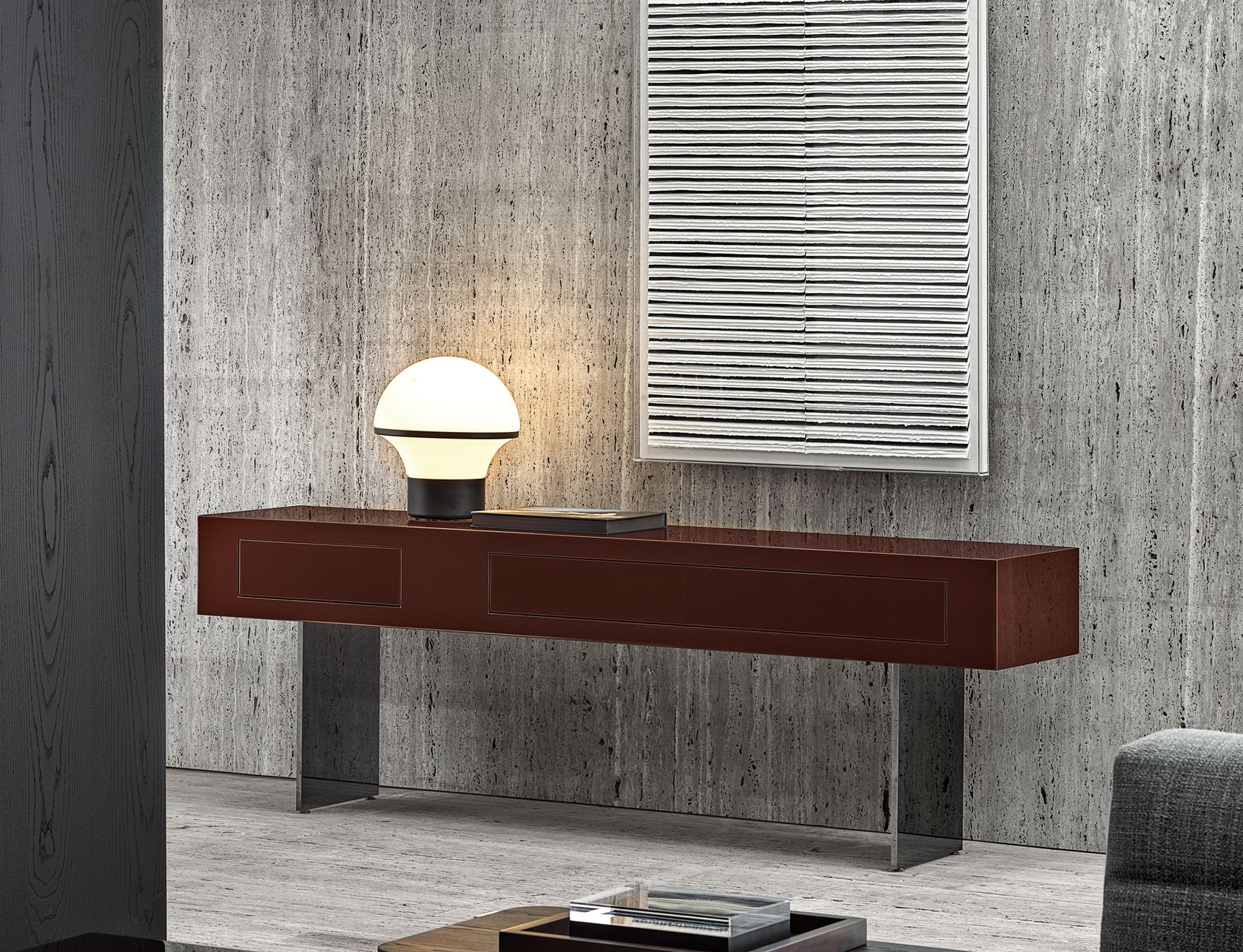 SOLID | Console table Solid Collection By Minotti design Rodolfo Dordoni