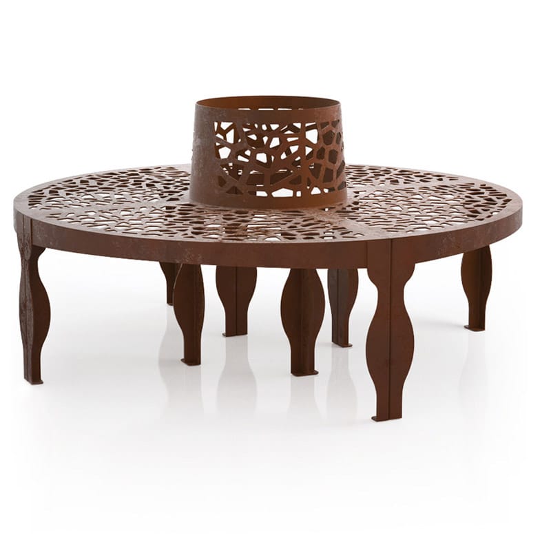 Round galvanized steel Bench CORAL ROUND Coral Collection By LAB23