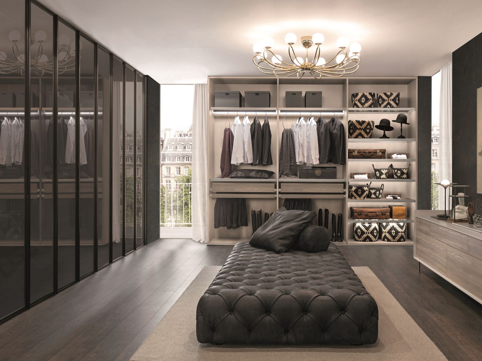 Wooden wardrobe with drawers COMBI SYSTEM Z633 COMBI SYSTEM Collection ...