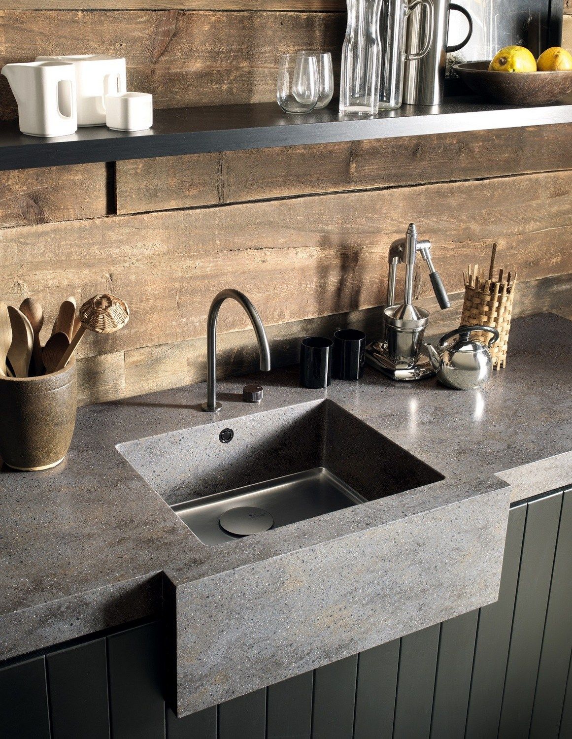 Single flush-mounted Corian® sink CORIAN® KITCHEN SINK SPARKLING By ...