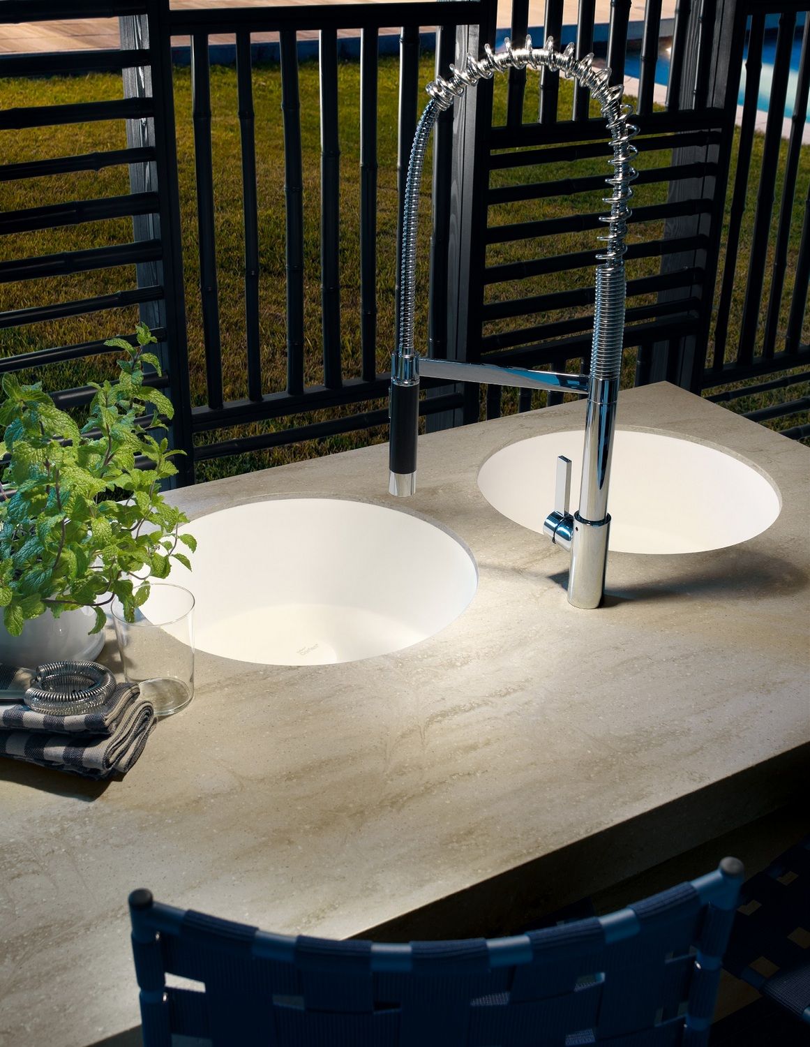 Flush-mounted Corian® sink CORIAN® KITCHEN SINK ROUNDED By Corian® Design