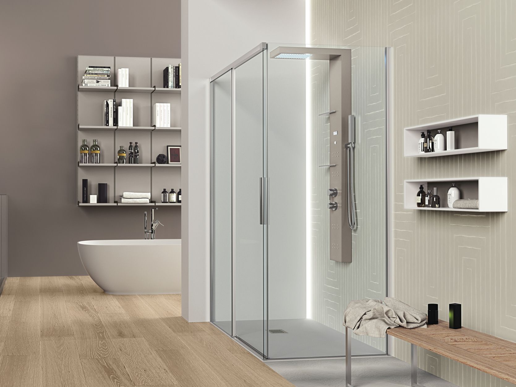 TIME | Corner shower cabin Time Collection By Gruppo Geromin