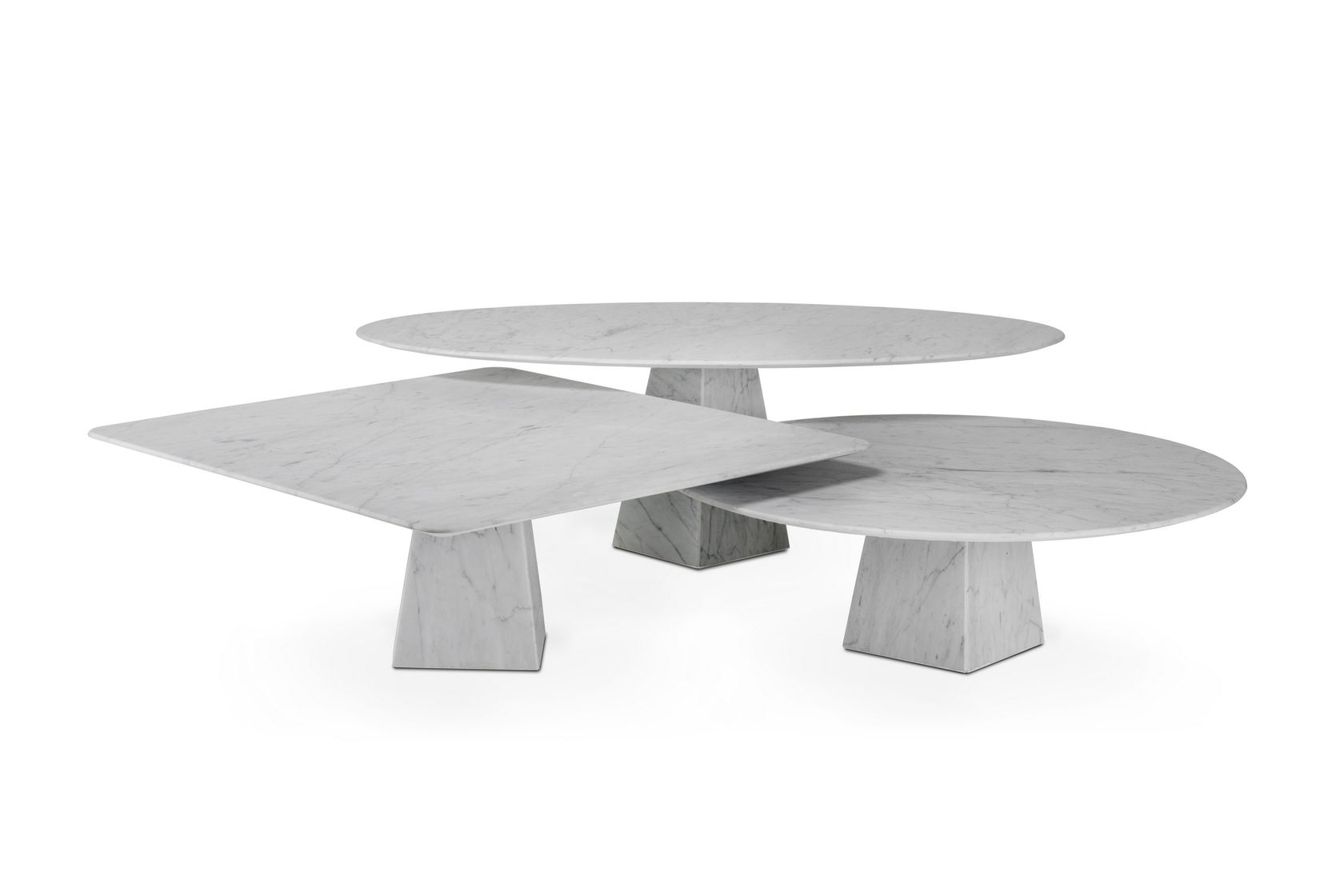 COSMOS BIANCO CARRARA | Marble coffee table COSMOS Collection By OIA Design