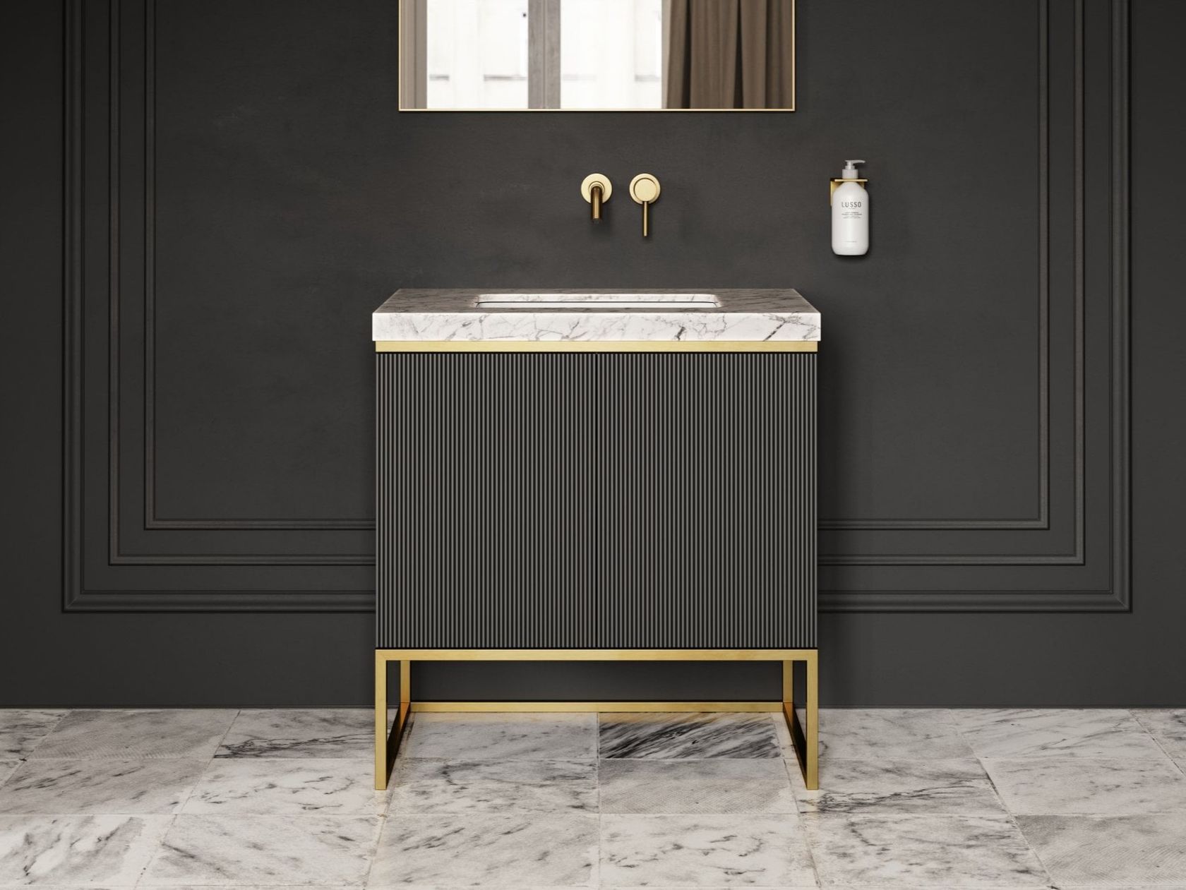 Vanity units by LUSSO | Modern, wall-mounted, with doors and drawers ...
