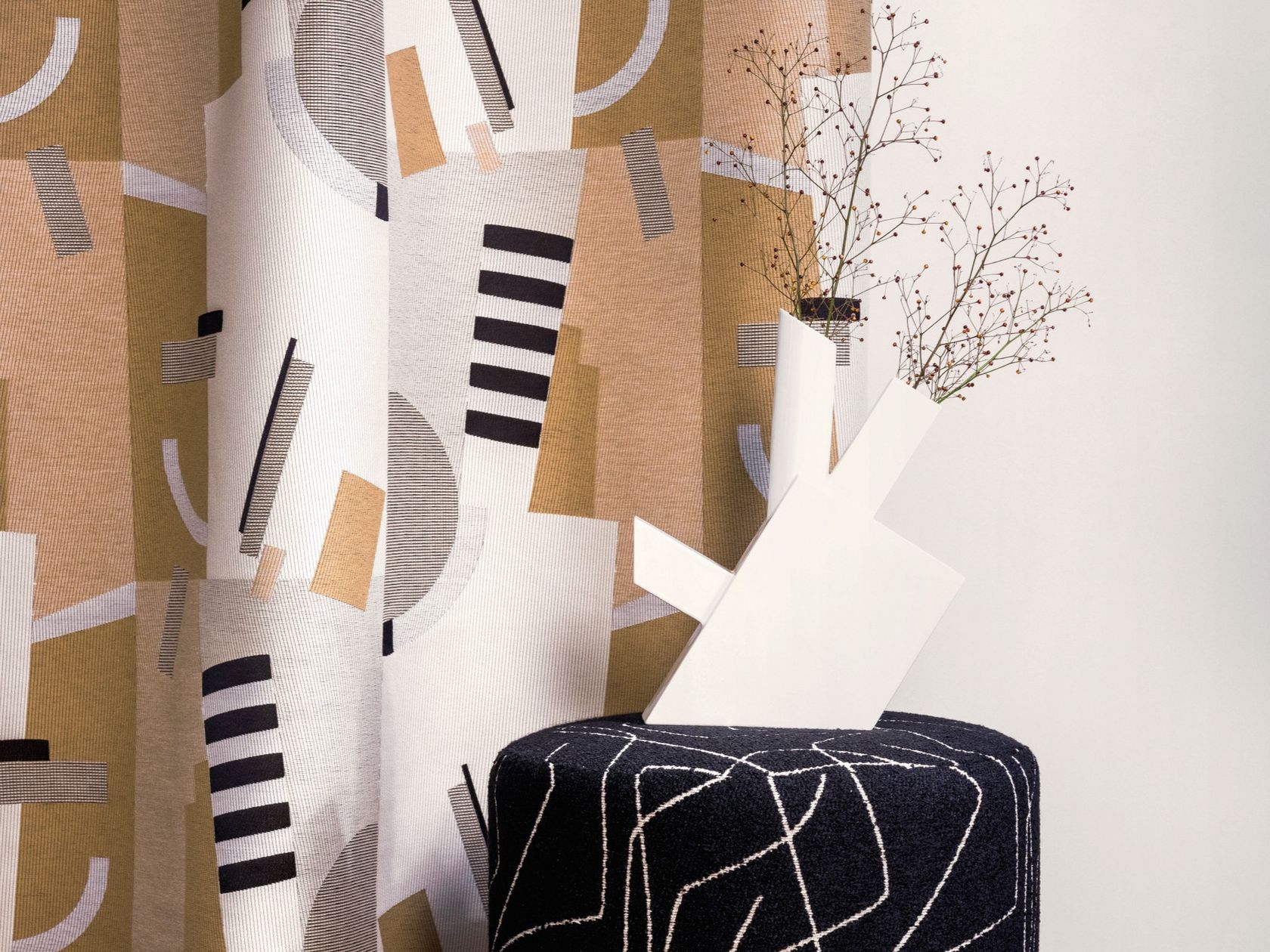 Jacquard cotton fabric for curtains ALCHIMIA - CORSO Alchimia ...