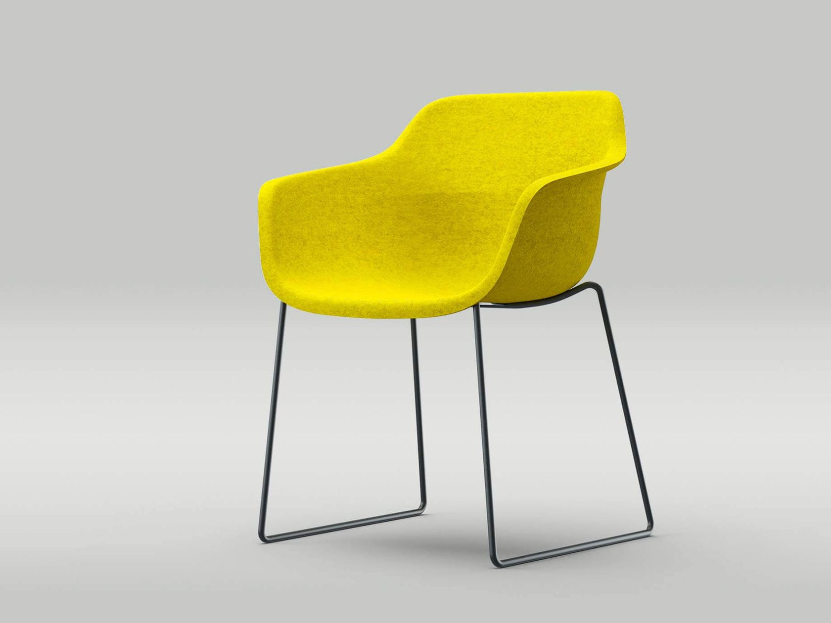 CRONA FELT | Sled base chair Crona Collection By Brunner design ...