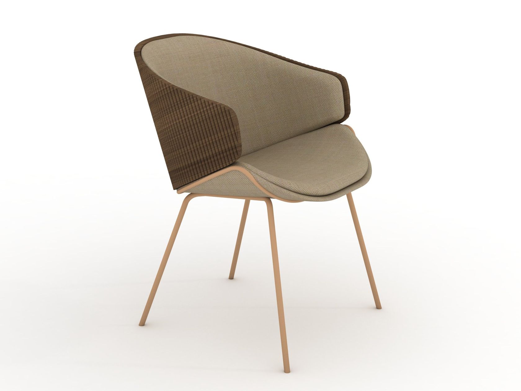 Upholstered fabric chair with armrests DANIA DAR-MBUS Dania Collection ...