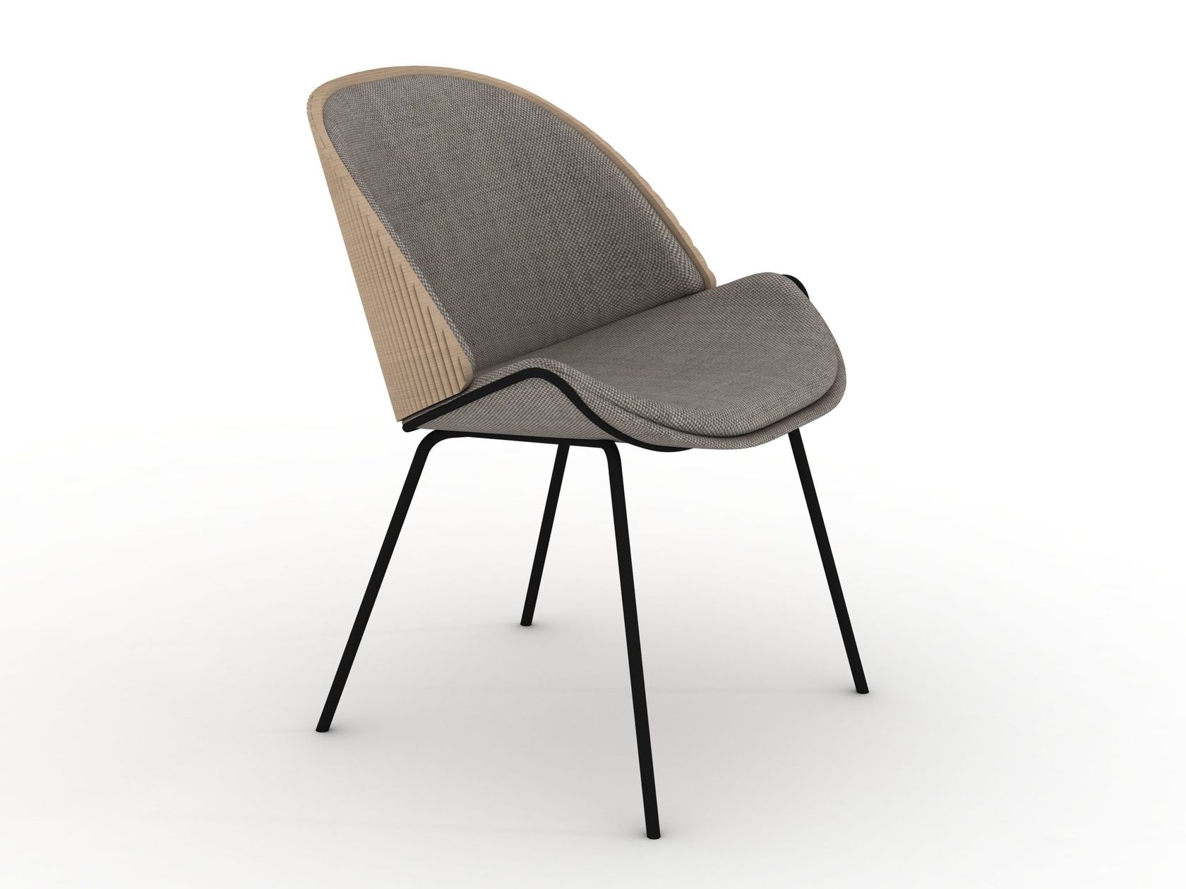Upholstered fabric chair DANIA DCR-MBUS Dania Collection By Momocca