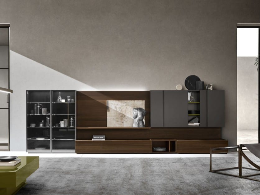 Oak TV wall system DAY MOOVE | Composition M102 Day Moove Collection By ...